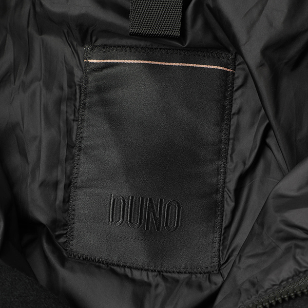 DUNO デュノ メンズ ダウン ブルゾン パーカー ショート丈 ウール レーヨン ポリエステル VIRTUS 0901/ブラック｜DUNO｜菅原靴店